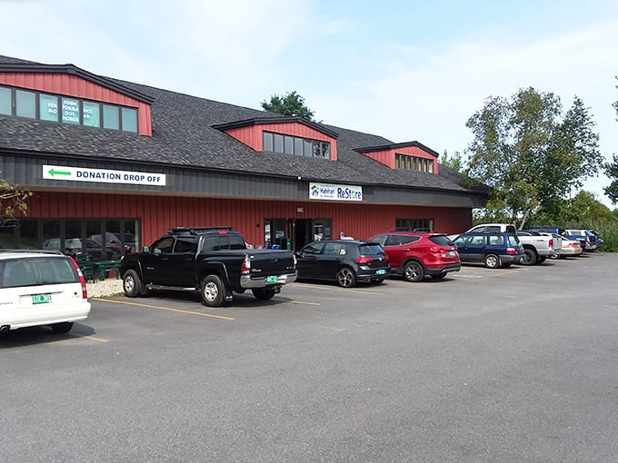 Welcome to the treasure trove! This red-clad building isn't just a store; it's a portal to endless possibilities and unexpected finds.
