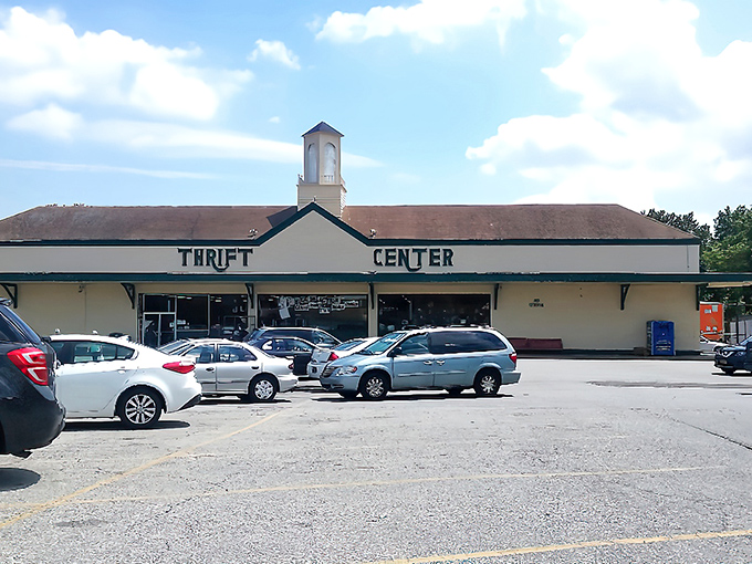 Welcome to the land of second chances! This unassuming exterior hides a treasure trove of bargains waiting to be discovered.