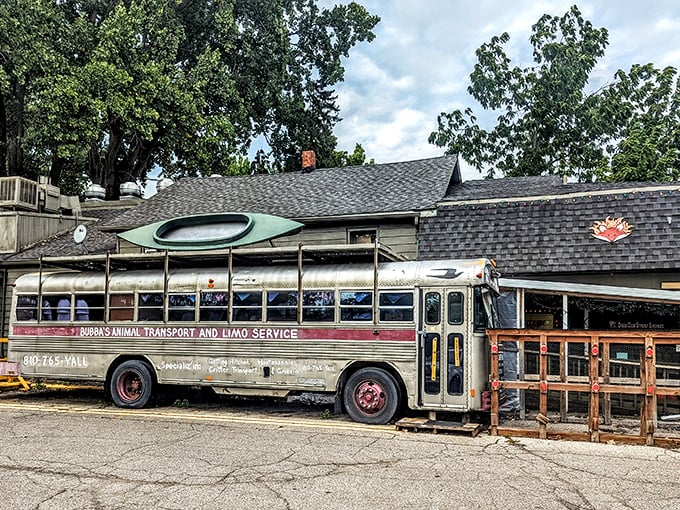 Welcome to Foxfire Fixin's, where rustic charm meets culinary adventure! This exterior screams "come on in" louder than your grandma at Thanksgiving dinner.