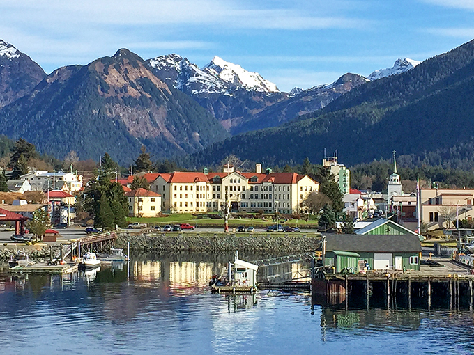 Sitka's skyline: Where nature and civilization play a game of "who's more photogenic?" Spoiler alert: It's a tie! 