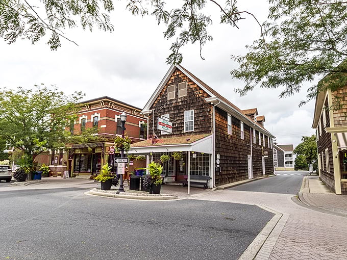 Lewes after dark: Where history meets mystery. The streetlights cast a warm glow on brick buildings, inviting you to explore the town's secrets.