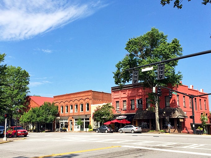Welcome to Madison, where history and charm collide! This quaint corner could be a movie set for "Gilmore Girls: Southern Edition."