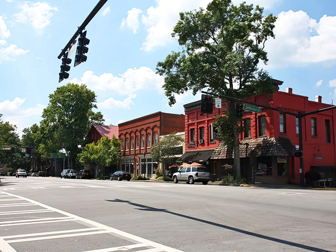 Welcome to Madison, where history and charm collide! This quaint corner could be a movie set for "Gilmore Girls: Southern Edition."