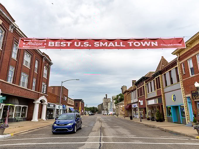 "Best U.S. Small Town" isn't just a banner &ndash; it's Abilene's promise. This charming street scene could make Norman Rockwell reach for his paintbrush!