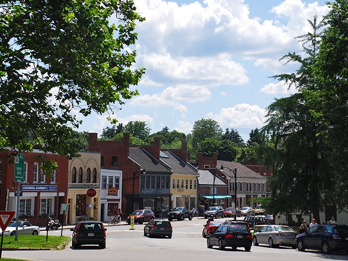 Strolling down this street is like stepping into a time machine, minus the flux capacitor. Charming brick buildings and quaint shops transport you to a simpler era.