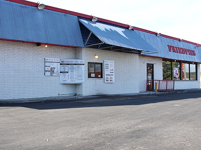 Welcome to pie paradise! The Original Fried Pie Shop's exterior promises a journey into comfort food heaven, where calories don't count and happiness is served hot and flaky.