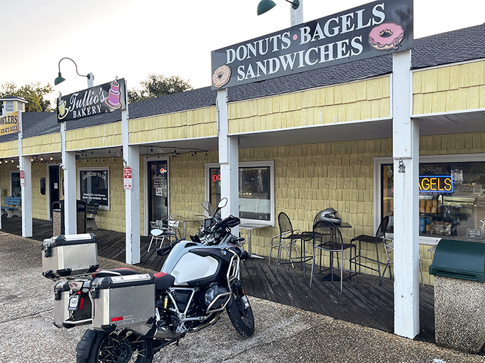 Welcome to carb heaven! Tullio's sunny exterior beckons like a siren song, promising delectable treats and coastal charm just steps from the beach. 