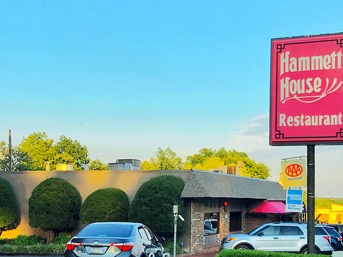 Welcome to pie paradise! Hammett House's charming exterior promises comfort food delights that'll make you feel like you've stumbled into grandma's secret recipe vault.