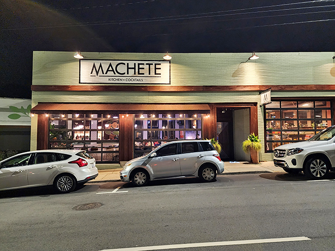 MACHETE's minimalist exterior houses culinary treasures within &ndash; like finding a speakeasy that trades passwords for perfect ponzu sauce.