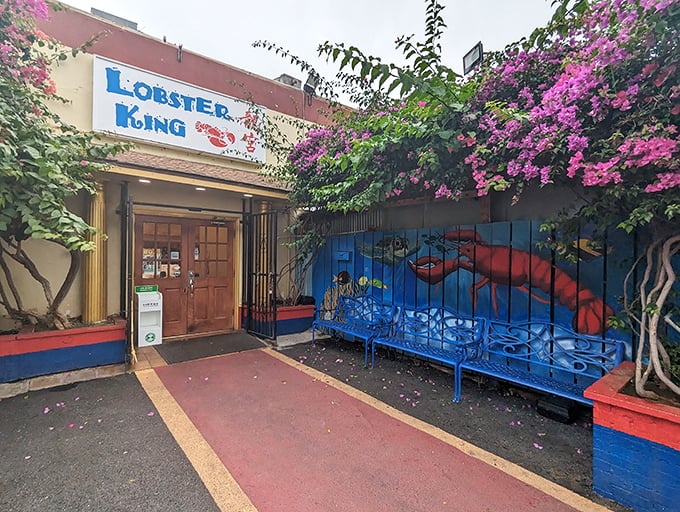 Welcome to Lobster King, where crustacean dreams come true! This unassuming exterior hides a treasure trove of oceanic delights, proving you can't judge a book by its cover &ndash; or a restaurant by its awning.