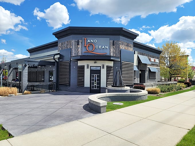 A seafood oasis in the land of potatoes? Land Ocean's exterior promises a culinary adventure that'll make you forget you're landlocked in Meridian, Idaho.