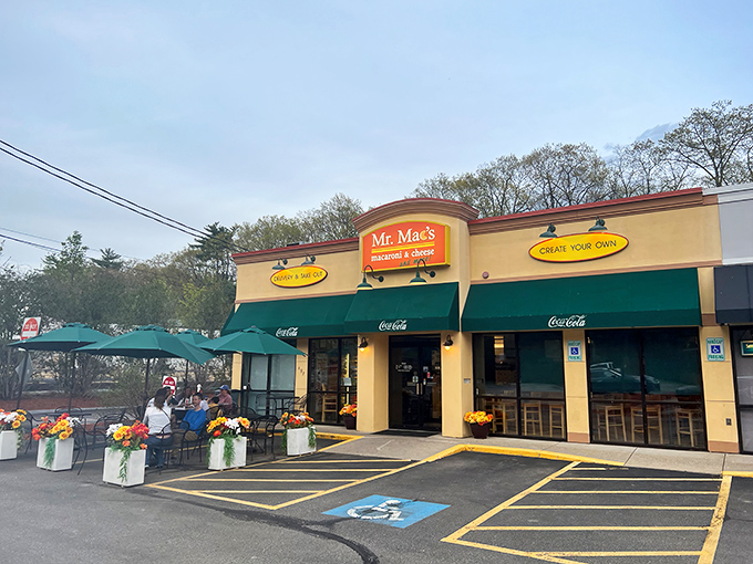 Welcome to cheese paradise! Mr. Mac's exterior promises a comfort food adventure that'll make your inner child do a happy dance.