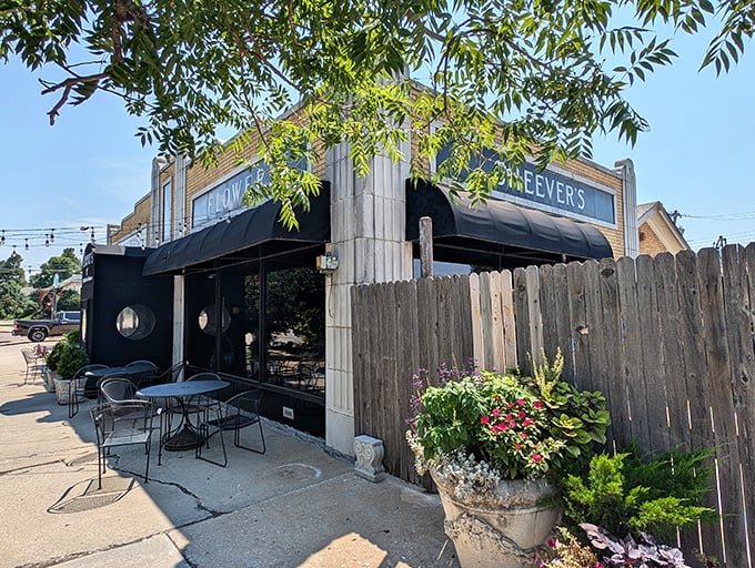 The unassuming exterior of Cheever's Cafe hides culinary treasures within, like finding a Michelin star restaurant in your neighbor's garage.