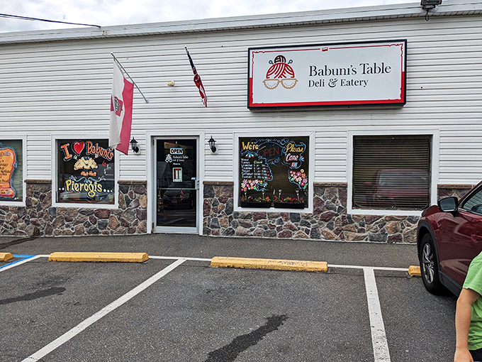 The unassuming exterior of Babuni's Table hides culinary treasures within. Like finding a Picasso at a yard sale, this modest storefront delivers unexpected delights.