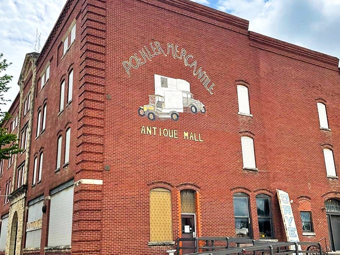 Step into a time machine disguised as a storefront! This grand entrance promises adventures in antiquing that'll make your inner treasure hunter swoon.