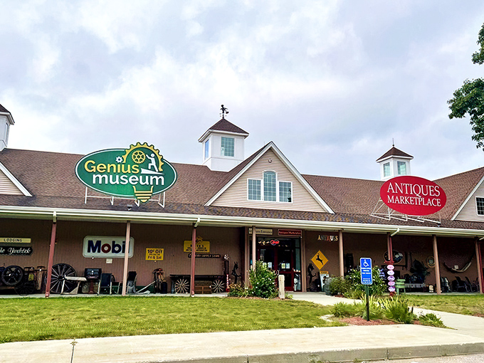 All aboard the nostalgia express! This vintage steam engine sets the stage for a journey through time at PAST Antiques Marketplace.