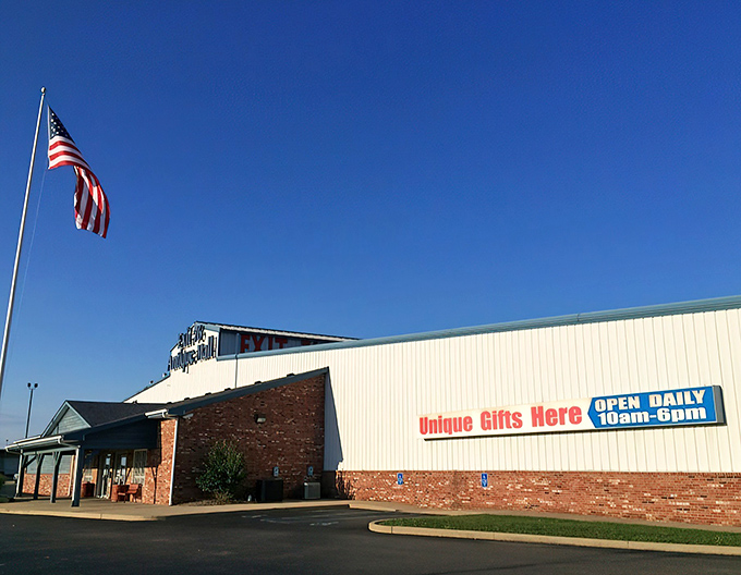 Welcome to the time machine! Exit 76 Antique Mall's exterior might look unassuming, but inside lies a treasure trove that'll make your inner collector swoon.