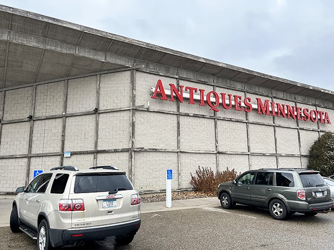 Welcome to the time-travel terminal! Antiques Minnesota Inc stands proud, its modern exterior hiding a treasure trove of yesteryear's gems. Prepare for a journey through decades!