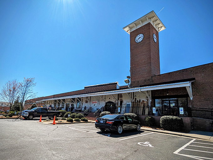Time-traveling made easy! This brick behemoth isn't just a building; it's a portal to the past, complete with a clock tower to keep you anchored in the present.