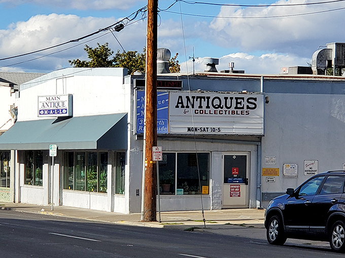 Step into a time warp! This blue-and-orange facade isn't just a storefront&mdash;it's a portal to treasures of yesteryear.