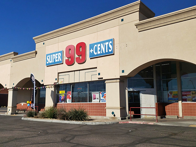 The unassuming exterior of Super 99 Cent Store in Mesa hides a treasure trove of bargains waiting to be discovered inside.