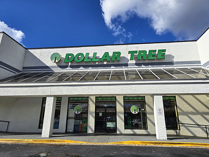 The green beacon of bargain hunting stands proud on Roswell Road, promising treasures that won't break the bank.