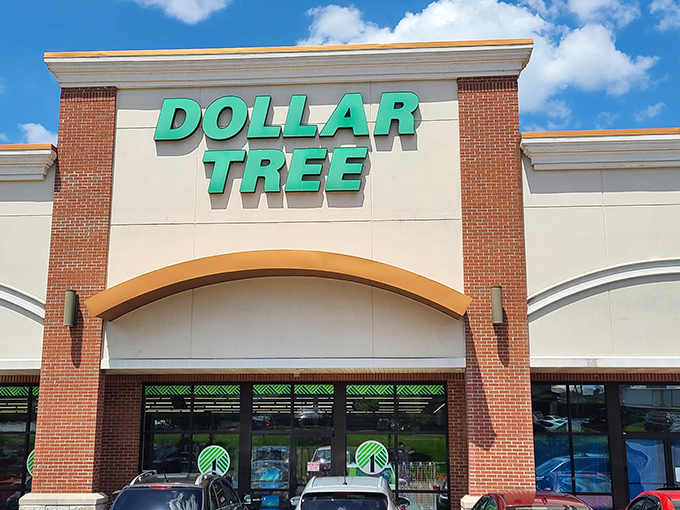 Welcome to the land of endless possibilities, where your wallet breathes a sigh of relief! This Dollar Tree's facade promises adventures in frugality.