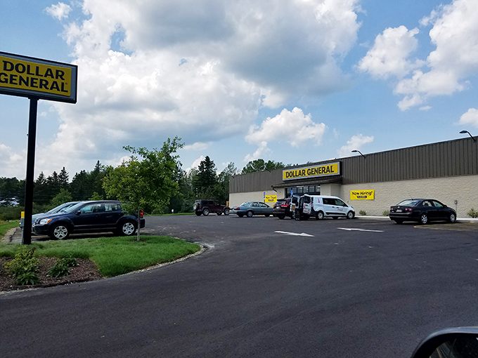 Welcome to bargain paradise! This unassuming exterior hides a treasure trove of deals that would make even the most frugal shopper's heart skip a beat.