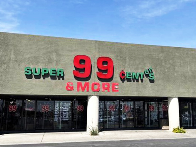 Welcome to bargain paradise! Super 99 Center's facade promises a treasure trove of deals that'll make your wallet do a happy dance. 