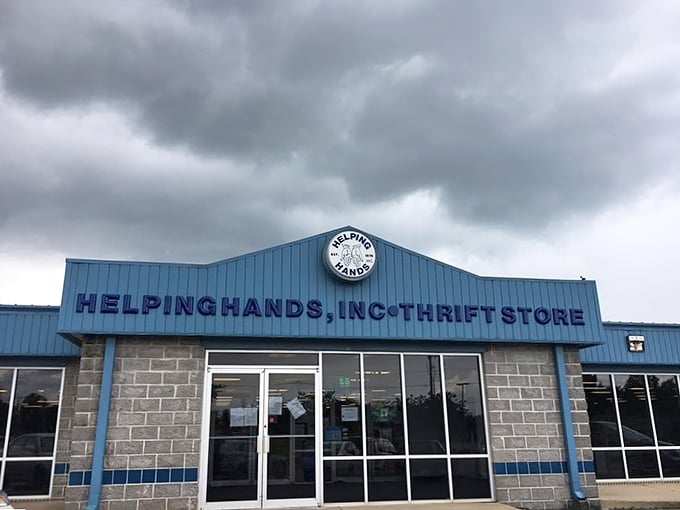 This thrift store's facade promises a treasure trove of bargains and nostalgia inside. Who's ready for a shopping adventure?