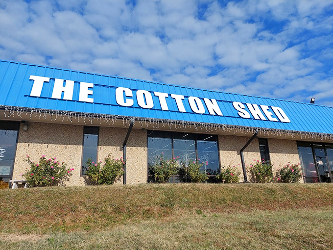 The blue-roofed wonderland beckons from I-30 like a siren call to treasure hunters. This isn't just shopping&mdash;it's an expedition into Arkansas's collective attic.