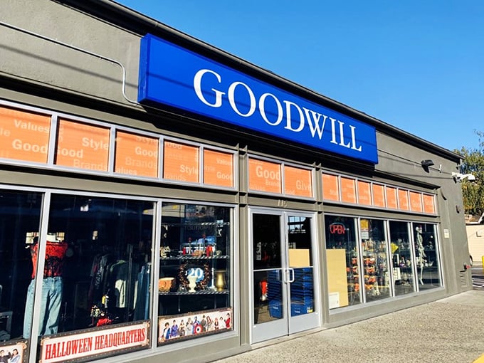 Welcome to the treasure trove! This Goodwill isn't just a store; it's a portal to endless possibilities and forgotten gems.