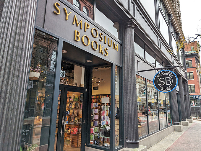 Symposium Books: Where literary dreams come true! This Providence gem beckons bookworms with its golden letters and promise of endless stories.