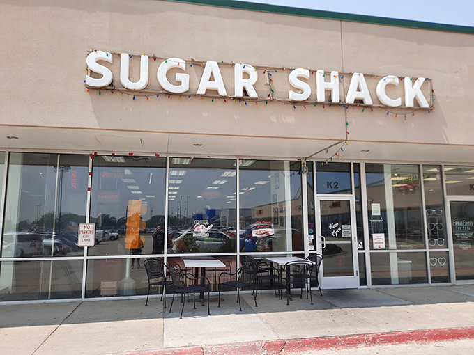 Step into a time warp where calories don't count! The Sugar Shack's facade promises sweet adventures and retro charm. Who's ready for a milkshake expedition?