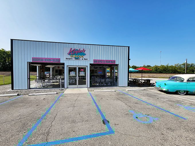 Welcome to Kayla's Diner, where the 1950s never left and your diet plans come to die. This retro wonderland serves up nostalgia with a side of chrome-plated charm.