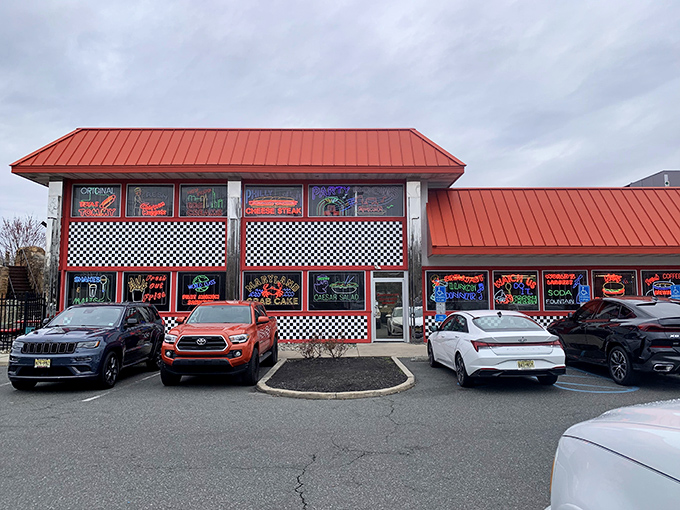 Welcome to the Twilight Zone of diners! Nifty Fifty's exterior is a retro wonderland that'll make you wonder if you've time-traveled back to 1955.