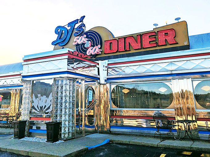 "Welcome to the Twilight Zone… of deliciousness!" DJ's 50's & 60's Diner gleams like a chrome-plated time machine, ready to whisk you back to the era of sock hops and soda jerks.