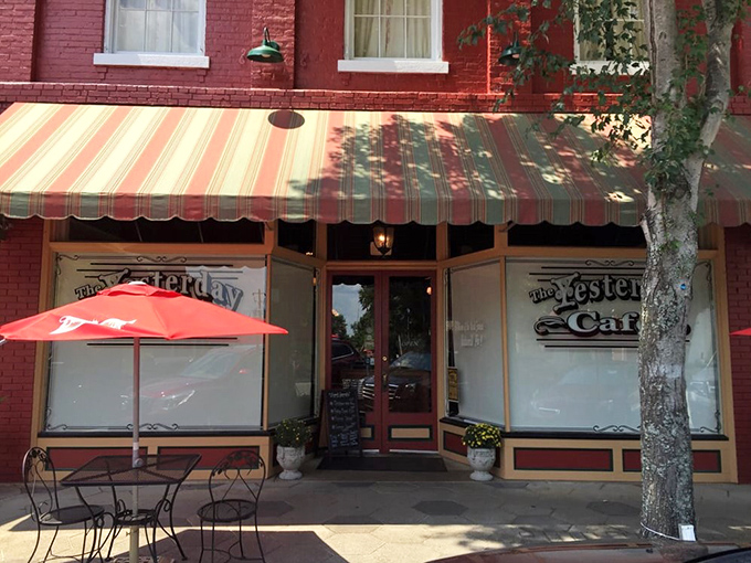 Step into a time machine disguised as a caf&eacute;! The Yesterday Caf&eacute;'s charming exterior promises a journey back to simpler times, with a side of Southern hospitality.