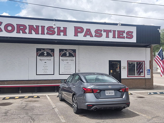 Welcome to the Cornish Pasty Capital of Nevada! This unassuming exterior hides a treasure trove of flaky, savory delights that'll make your taste buds do a happy dance.