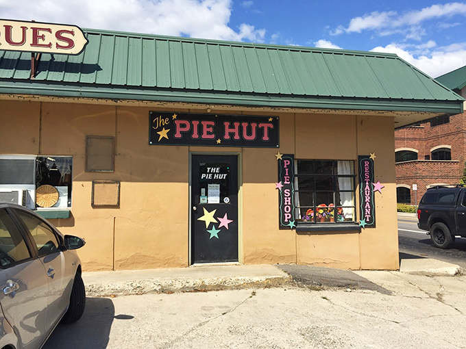 Welcome to pie paradise! The Pie Hut's unassuming exterior hides a world of flaky, fruity wonders waiting to be discovered.