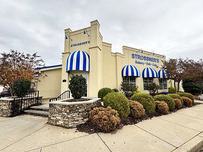 Welcome to pie paradise! Strossner's blue-and-white awnings beckon like a siren's call to dessert lovers everywhere. Resistance is futile, my friends.
