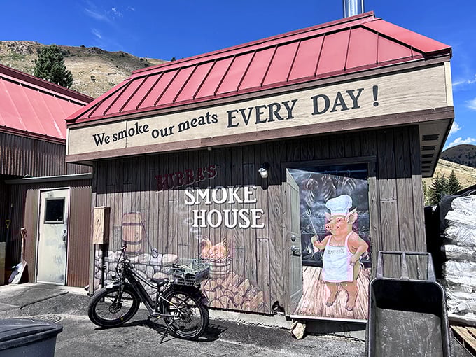 Welcome to Bubba's, where the red roof beckons like a barbecue beacon in the shadow of the Tetons. Meat lovers, prepare for nirvana!