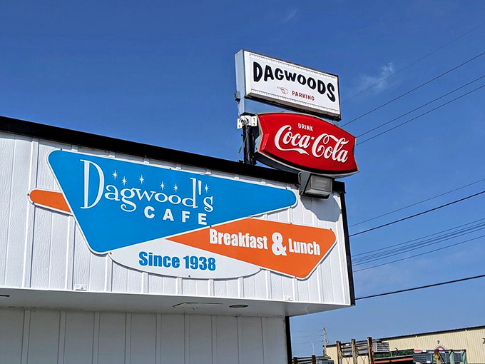 The unassuming exterior of Dagwood's Cafe stands like a time capsule from 1938, promising honest food without pretense. That vintage sign has guided hungry Kansans for generations.