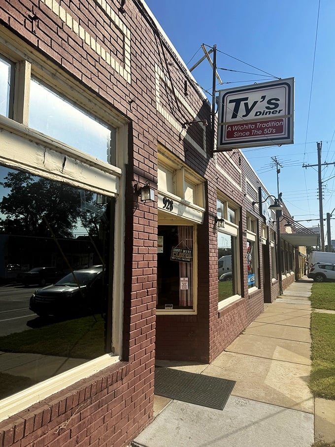 Step back in time! Ty's Diner's brick facade is like a portal to the 1950s, promising burgers that'll make your taste buds do the twist.