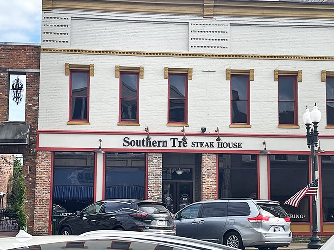 A brick-and-mortar invitation to carnivorous bliss! Southern Tr&eacute;'s facade promises a steak experience that'll make your taste buds do a happy dance.