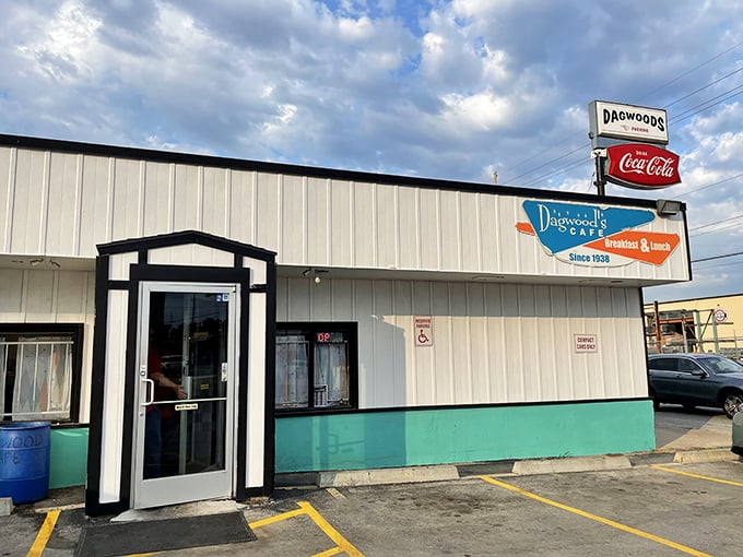 The unassuming exterior of Dagwood's Cafe stands like a time capsule from 1938, promising honest food without pretense. That vintage sign has guided hungry Kansans for generations.