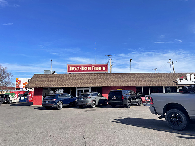 Welcome to flavor town! The Doo-Dah Diner's unassuming exterior hides a world of culinary delights, proving that you should never judge a book by its cover &ndash; or a diner by its parking lot.