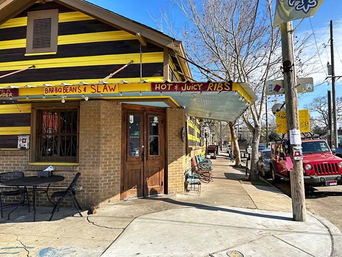 Welcome to The Joint, where the yellow and black stripes aren't just decor&mdash;they're a warning sign for your taste buds' impending flavor explosion!  