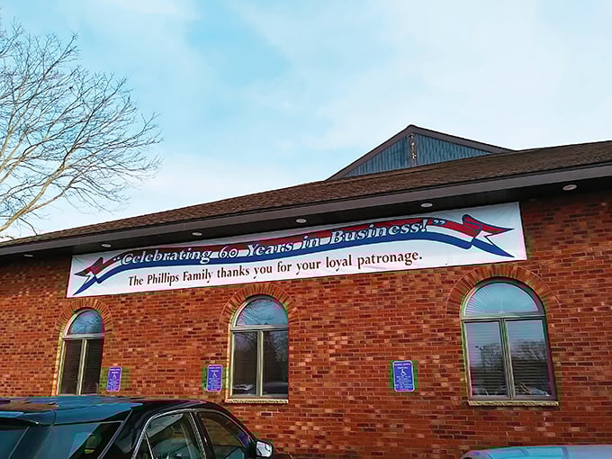 A brick facade that screams "hidden gem" louder than your aunt's secret recipe. This unassuming exterior holds pizza treasures waiting to be discovered.