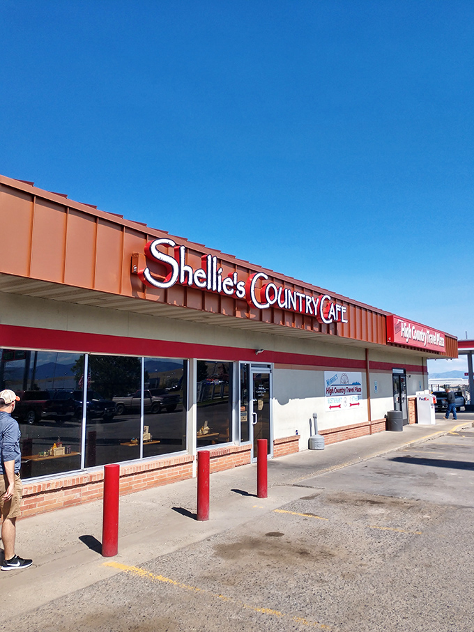Welcome to flavor town! Shellie's Country Cafe stands proud against the Montana sky, promising hearty meals and warm smiles inside.